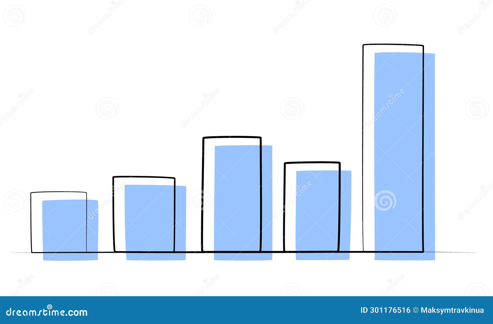 Continuous Drawing of a Growth Graph with One Line. Vector Stock Vector ...