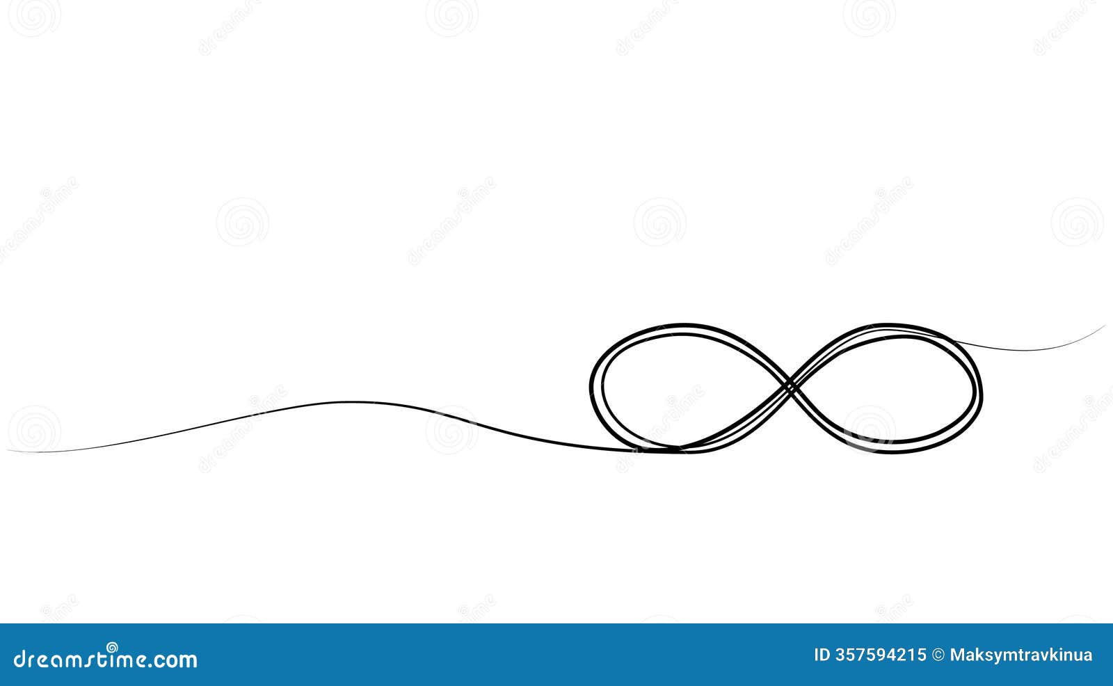 Continuous Drawing of Infinity with One Line. Vector Stock Illustration ...