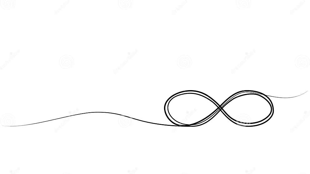 Continuous Drawing of Infinity with One Line. Vector Stock Illustration ...