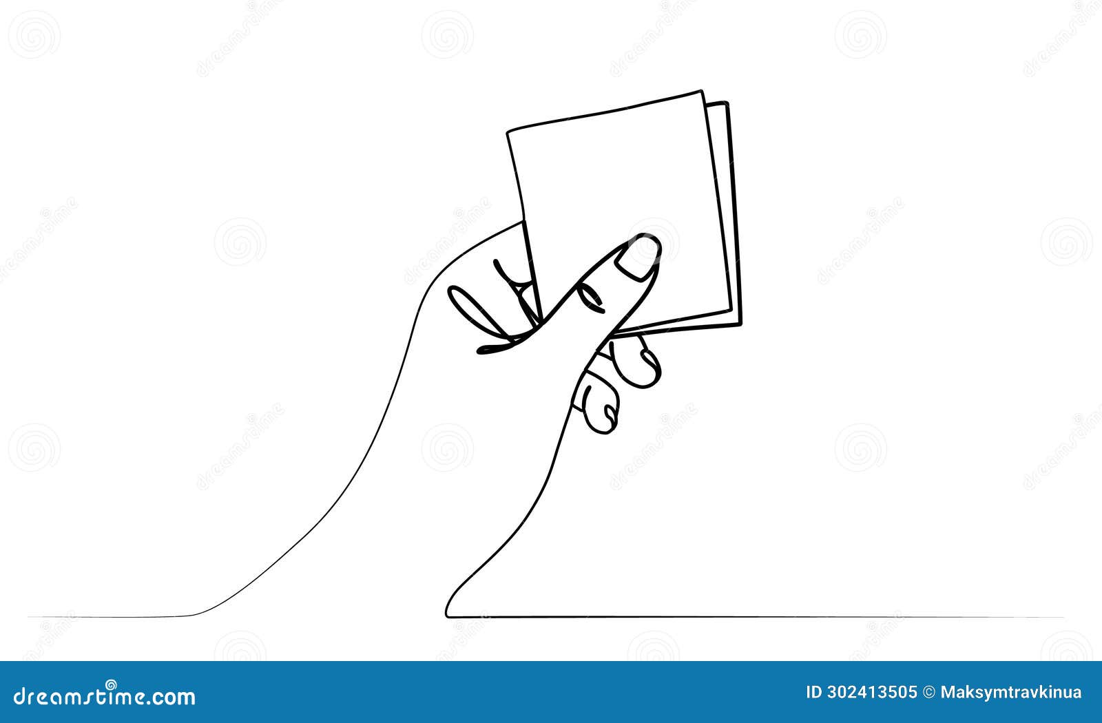 Continuous Drawing of Money in Hand with One Line Stock Vector ...