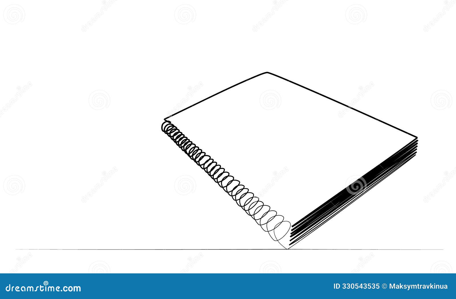 Continuous Drawing of a Notepad in One Line. Vector Stock Vector ...