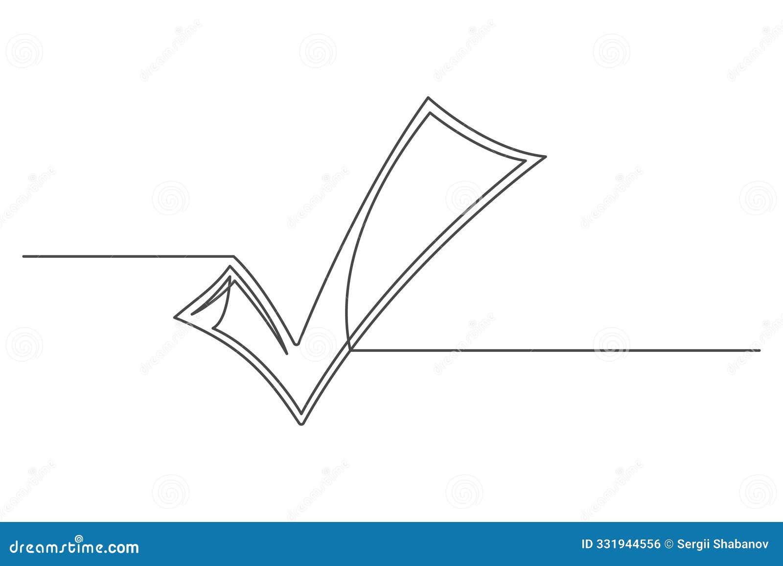 Continuous Drawing of One Line of an Checkbox Stock Illustration ...