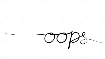 Continuous Drawing of Oops with One Line. Stock Illustration ...