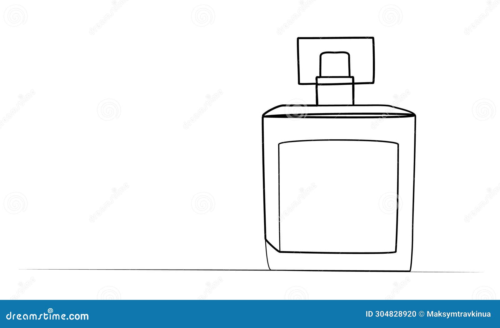 Continuous Drawing of Perfume in One Line. Illustration Stock ...