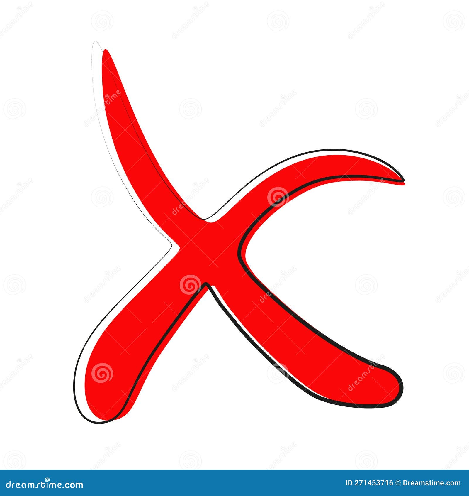 Continuous Drawing of a Red Cross in One Line. Stock Vector ...