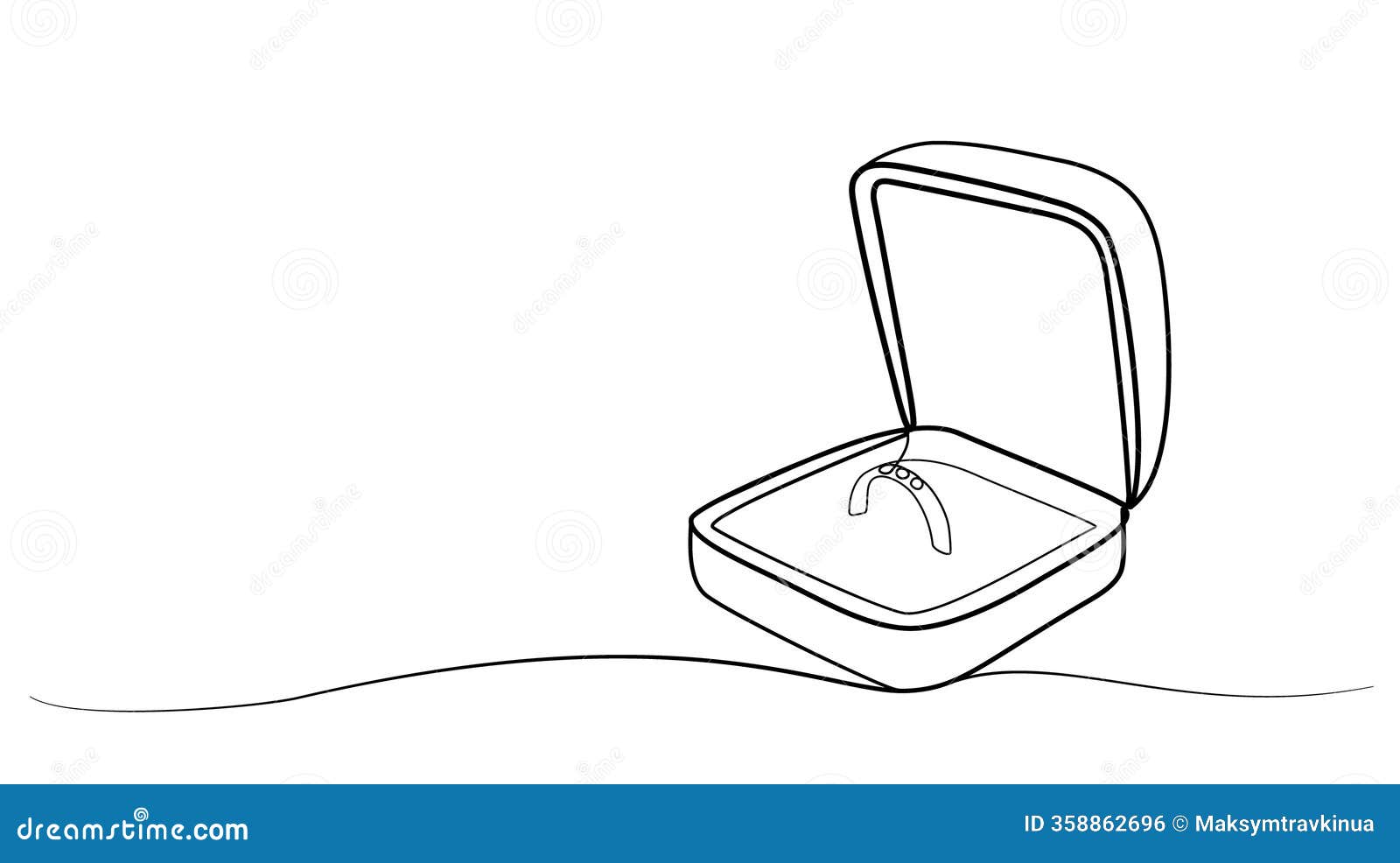 Continuous Drawing of Rings in a Box in One Line. Vector Stock ...