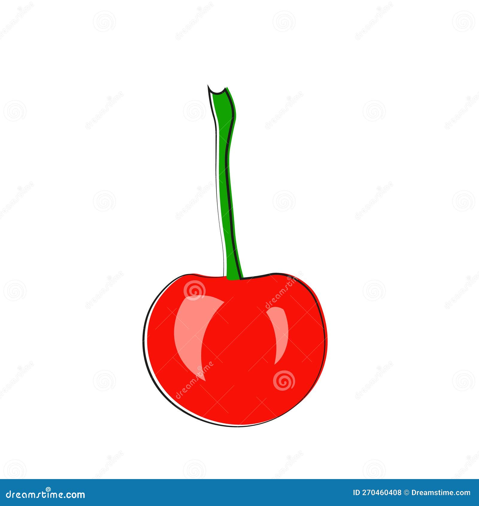 Continuous Drawing of Ripe Cherries in One Line. Stock Vector ...
