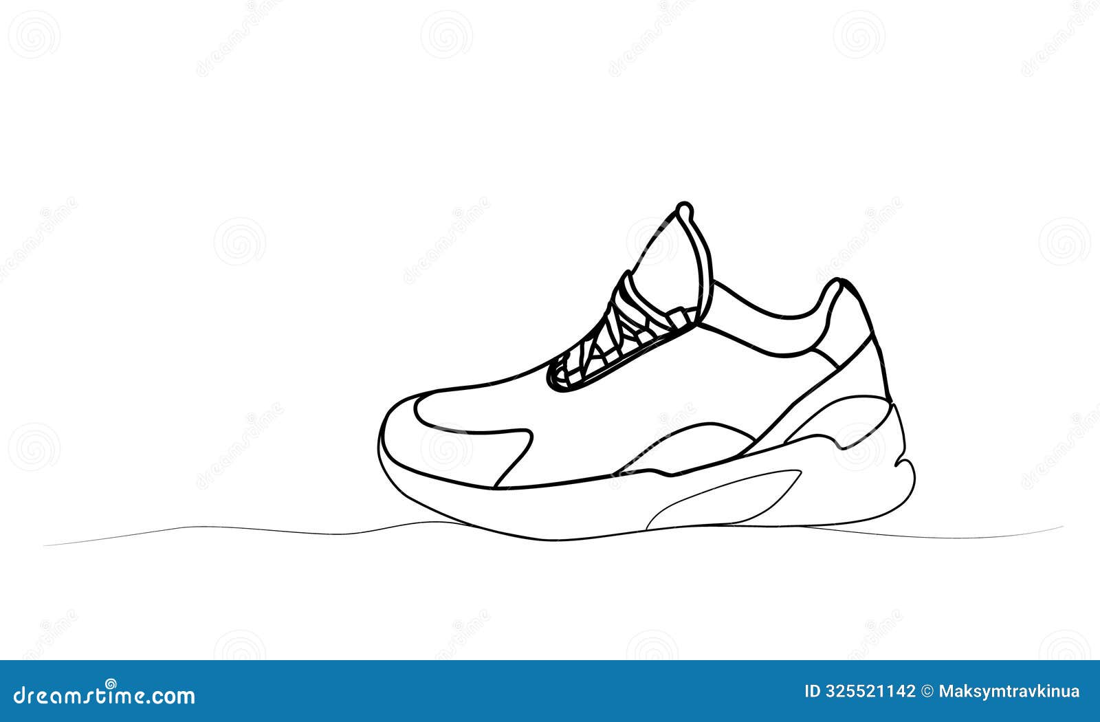 Continuous Drawing of Shoes in One Line. Vector Stock Vector ...
