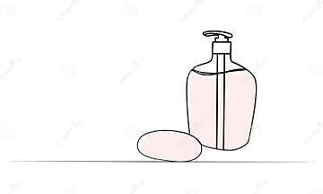 Continuous Drawing of Soap in One Line. Vector Stock Illustration ...
