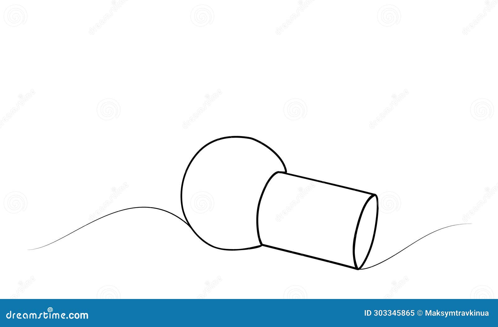 Continuous Drawing of a Sponge with One Line. Illustration Stock Vector ...
