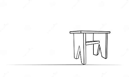 Continuous Drawing of a Stool in One Line. Vector Stock Vector ...