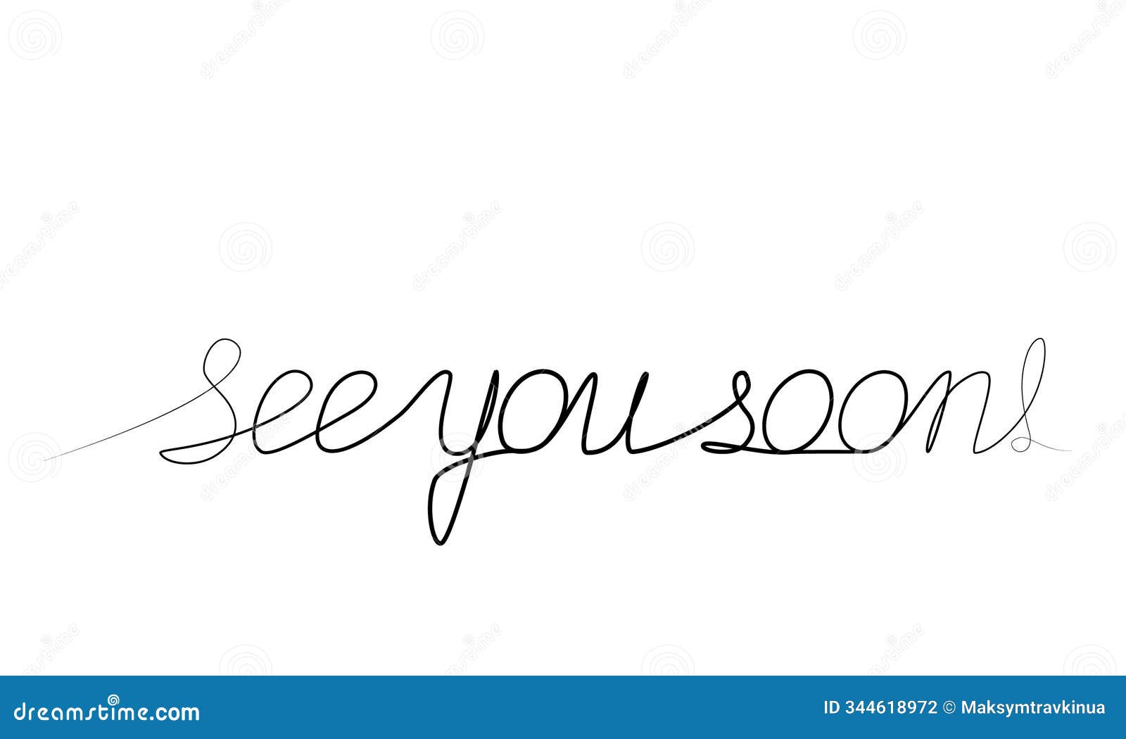 Continuous Drawing of the Word Goodbye in One Line. Vector Stock Vector ...