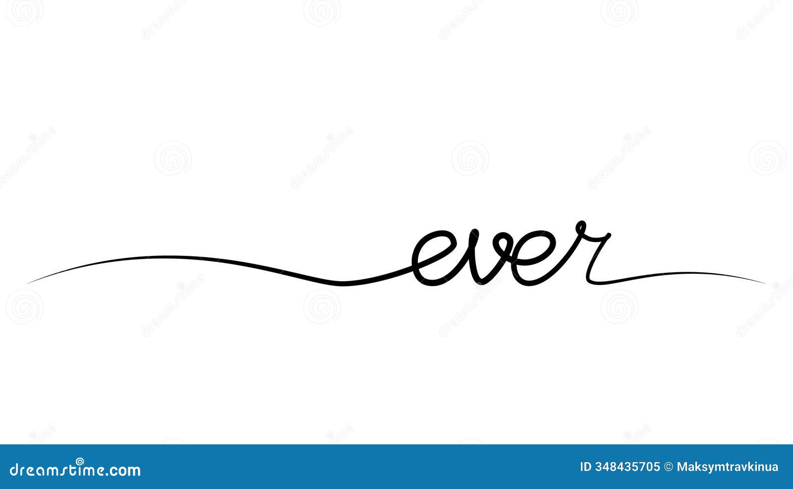 A Continuous Drawing of a Word is always One Line. Vector Stock Vector ...