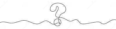 Continuous Editable Line Drawing of Question Mark. Question Mark in One ...