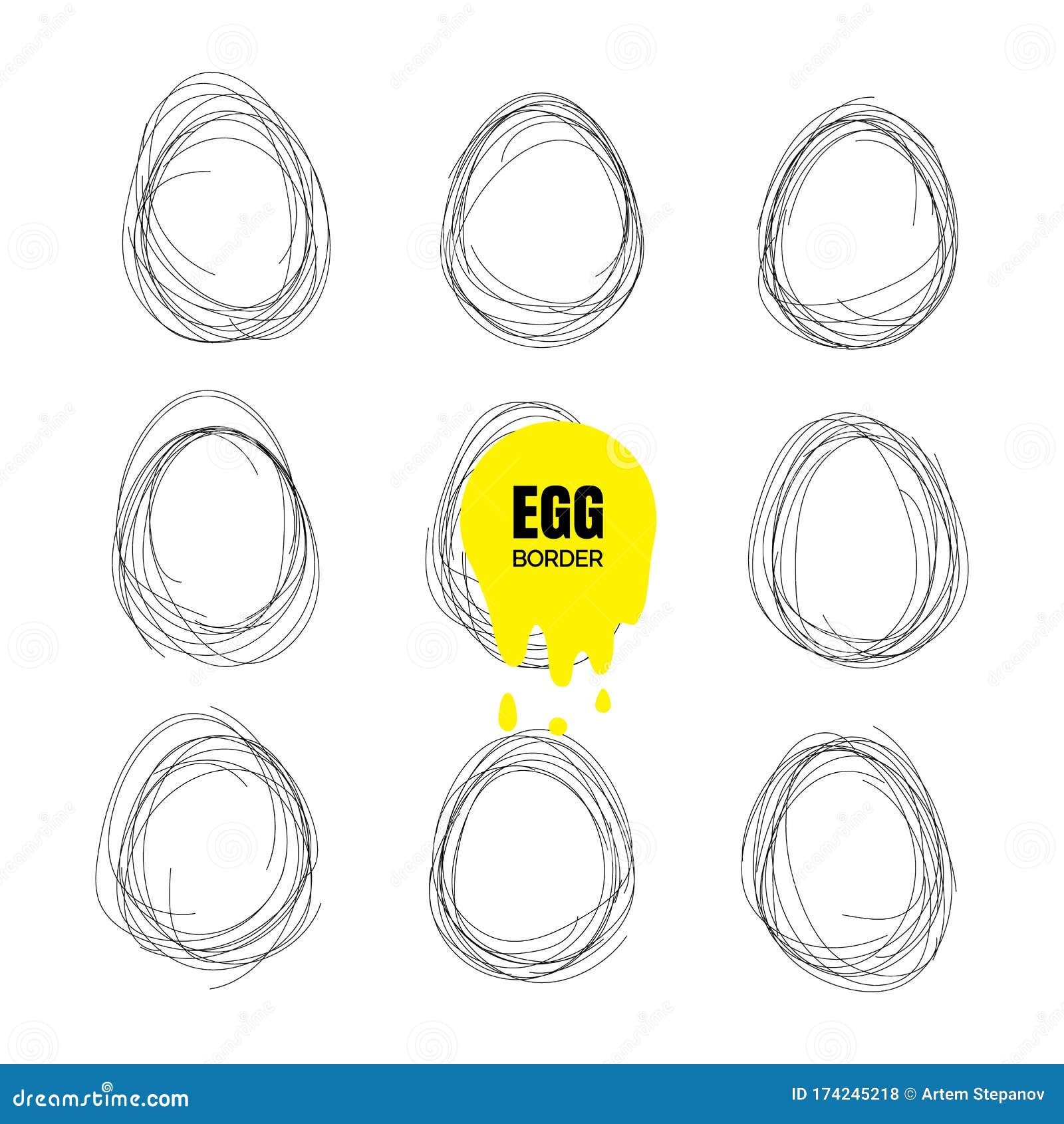 Continuous Egg Vector Illustration, Thin Line Drawing Stock Vector ...