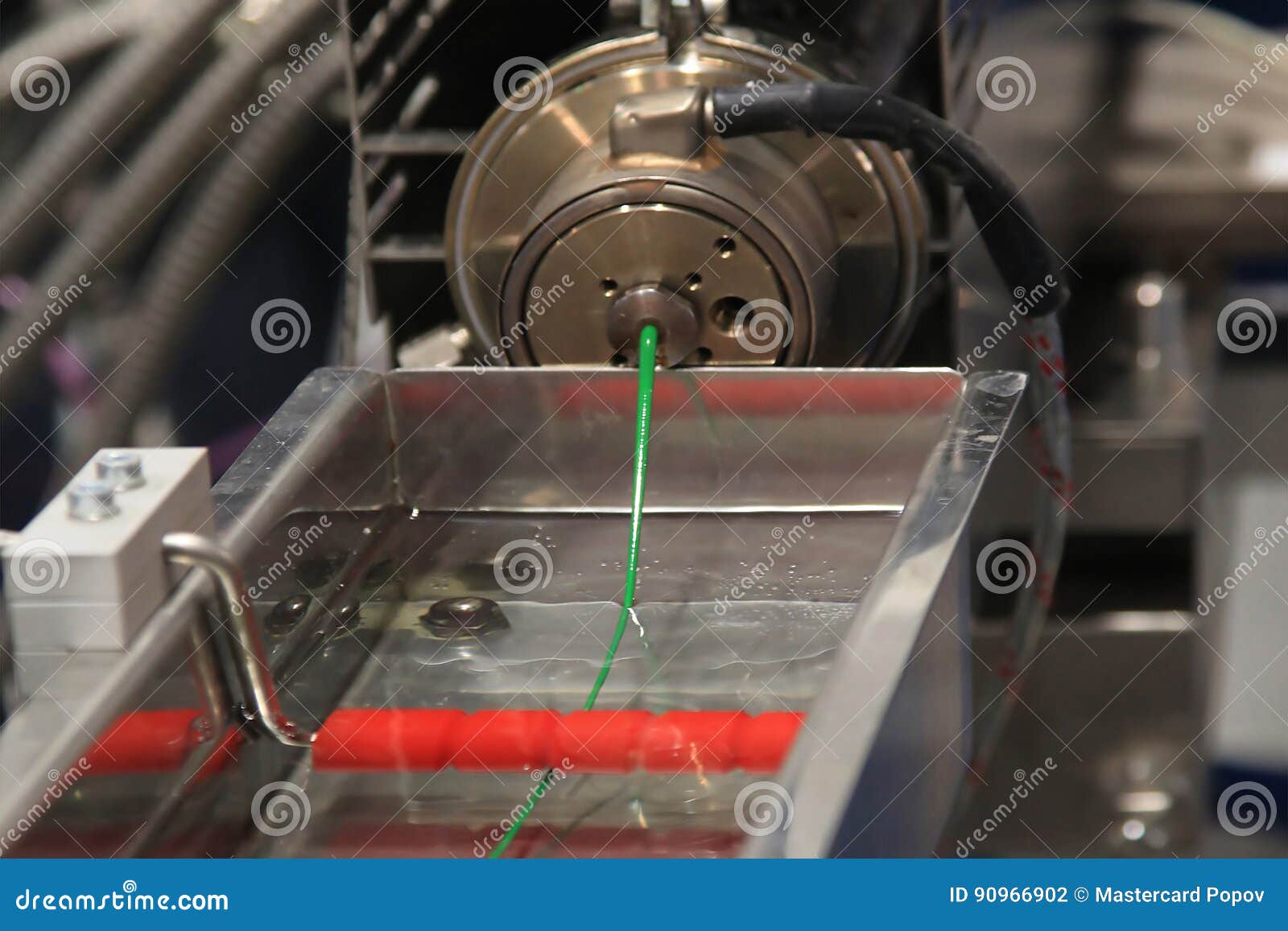 Continuous Extrusion of Plastic Filament Stock Photo - Image of ...