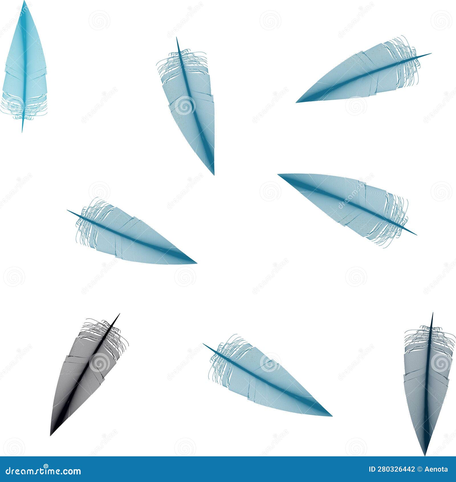 Continuous Feathers Pattern - Vector Illustration Stock Vector ...