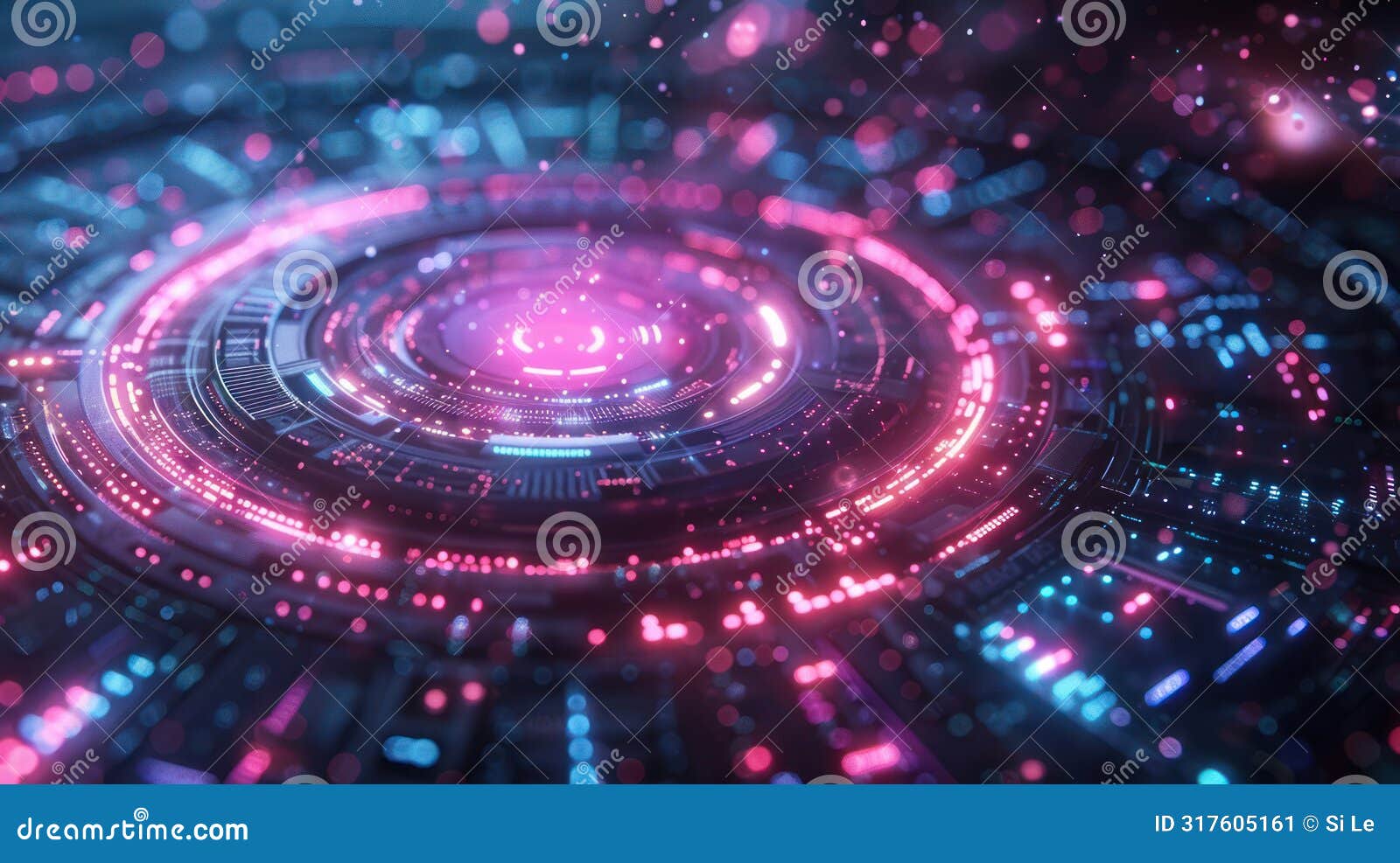 Continuous Feedback Loop - Neon Retro Sci-Fi Cinematic Background Stock ...