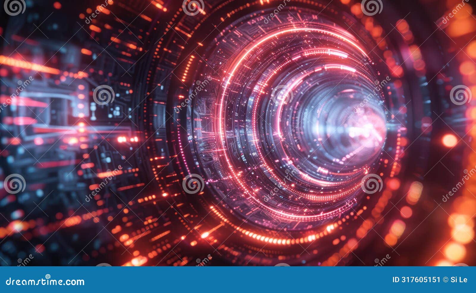 Continuous Feedback Loop - Neon Retro Sci-Fi Cinematic Background Stock ...