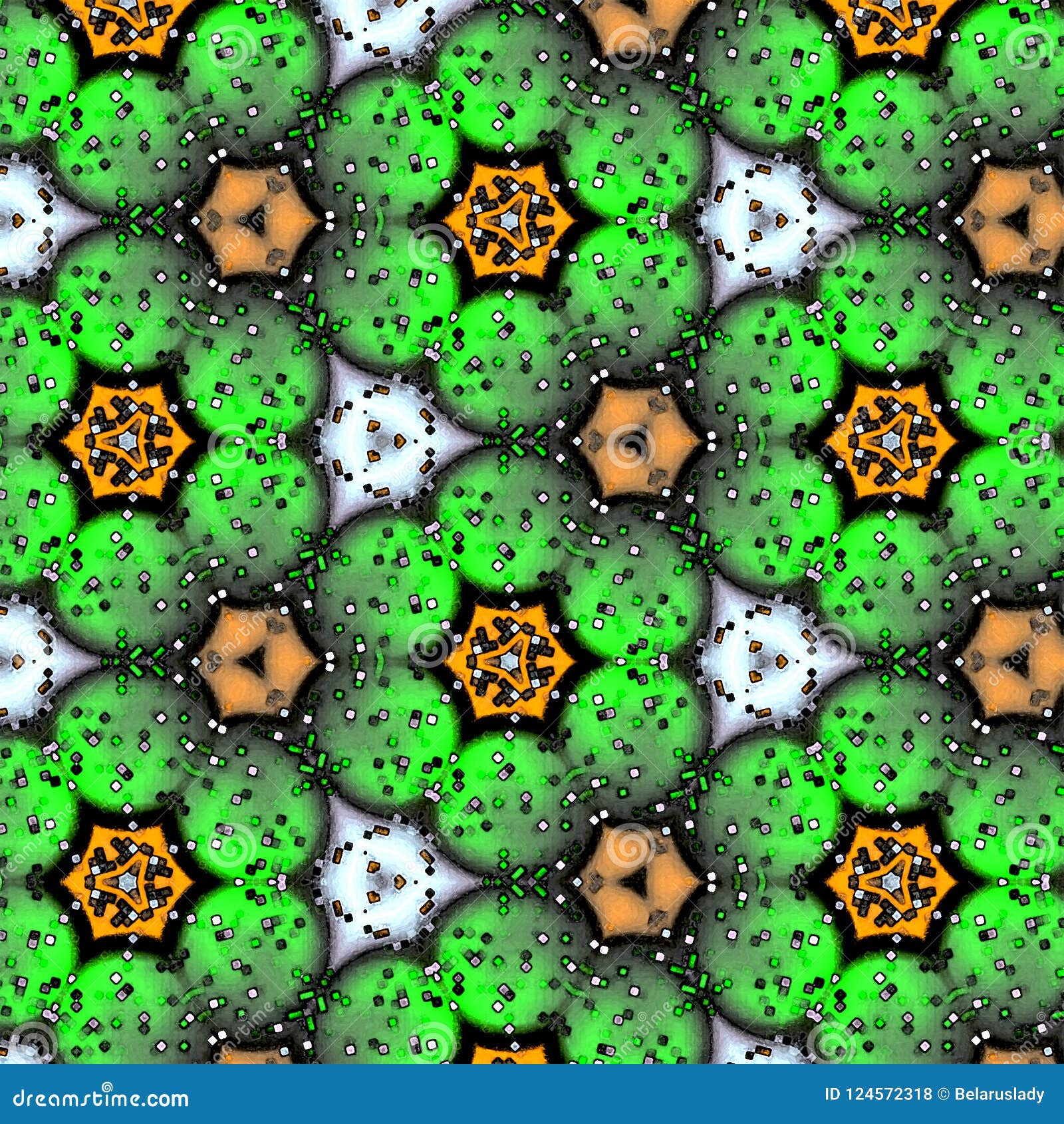 Colorful Continuous Floral Pattern in Retro Style. Stock Illustration ...