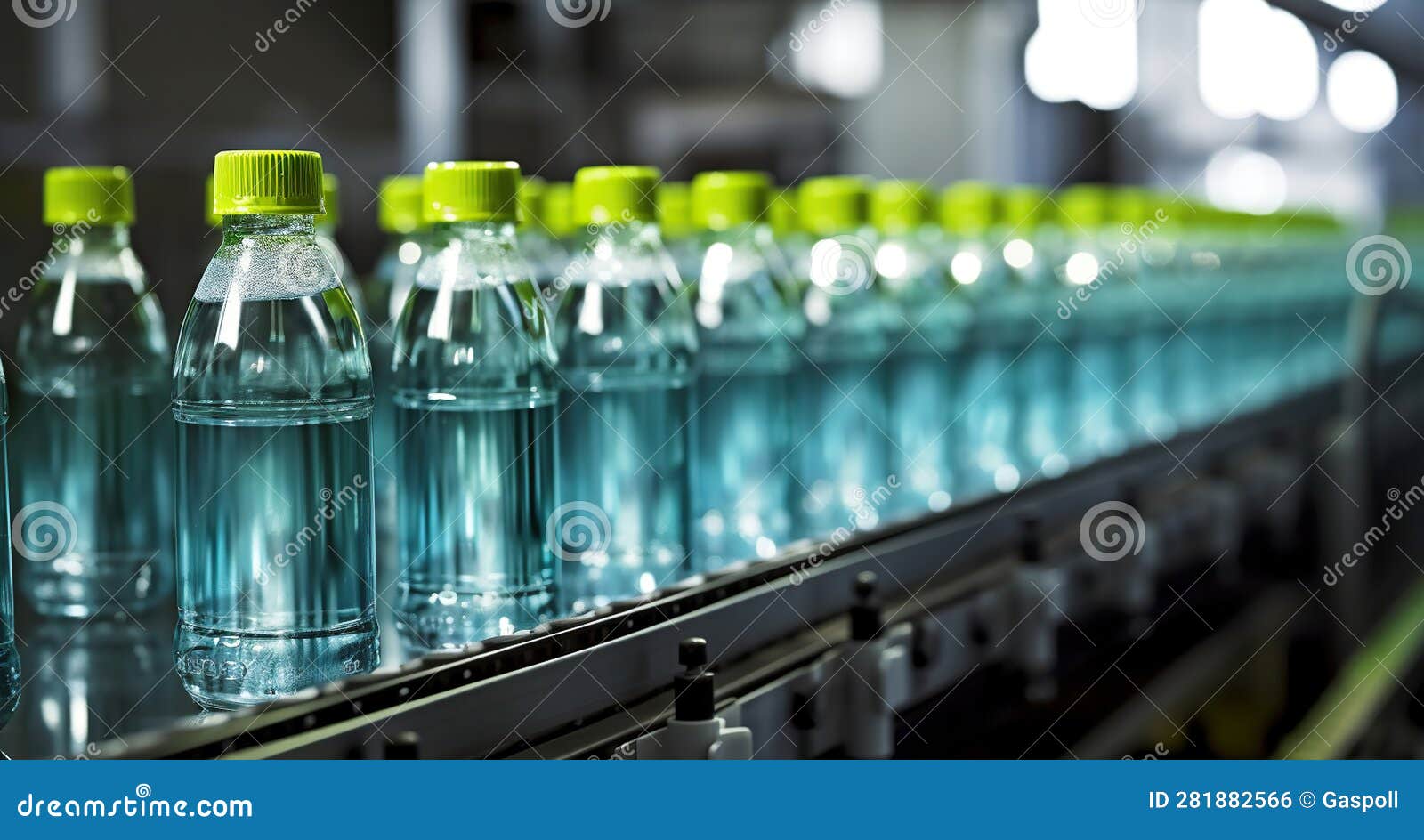 The Continuous Flow of Bottling Beverages in Pristine Plastic ...