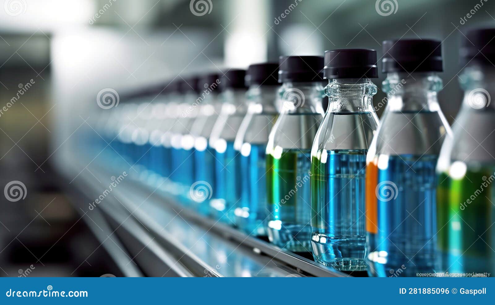 The Continuous Flow of Bottling Beverages in Pristine Plastic ...