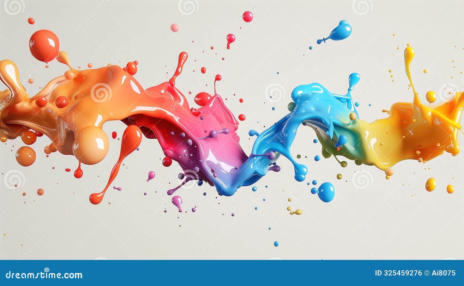 Continuous Flow of Colorful Paint Texture Background Image, Ai ...