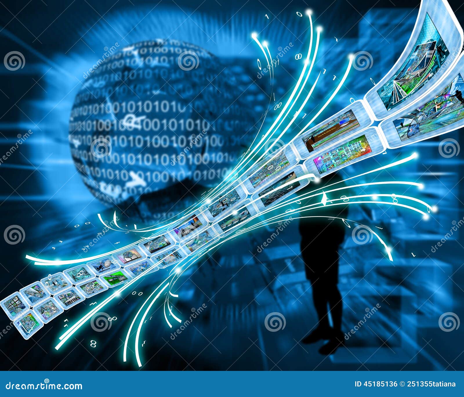 A Continuous Flow of Information Stock Photo - Image of digital, future ...