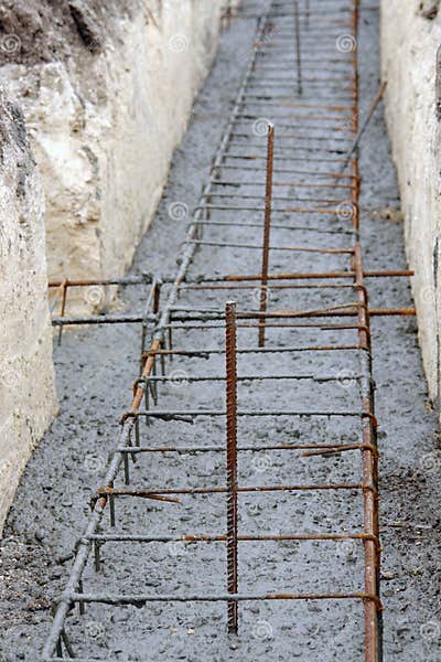 Continuous Footing Foundation Stock Image - Image of shuttering ...