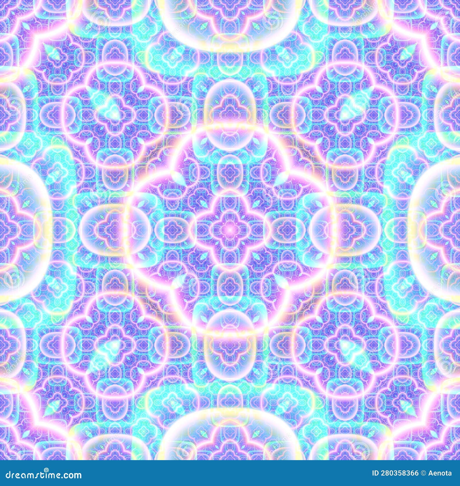 Continuous Fractal Astral Worlds Pattern. Spiritual Trance Vision Stock ...