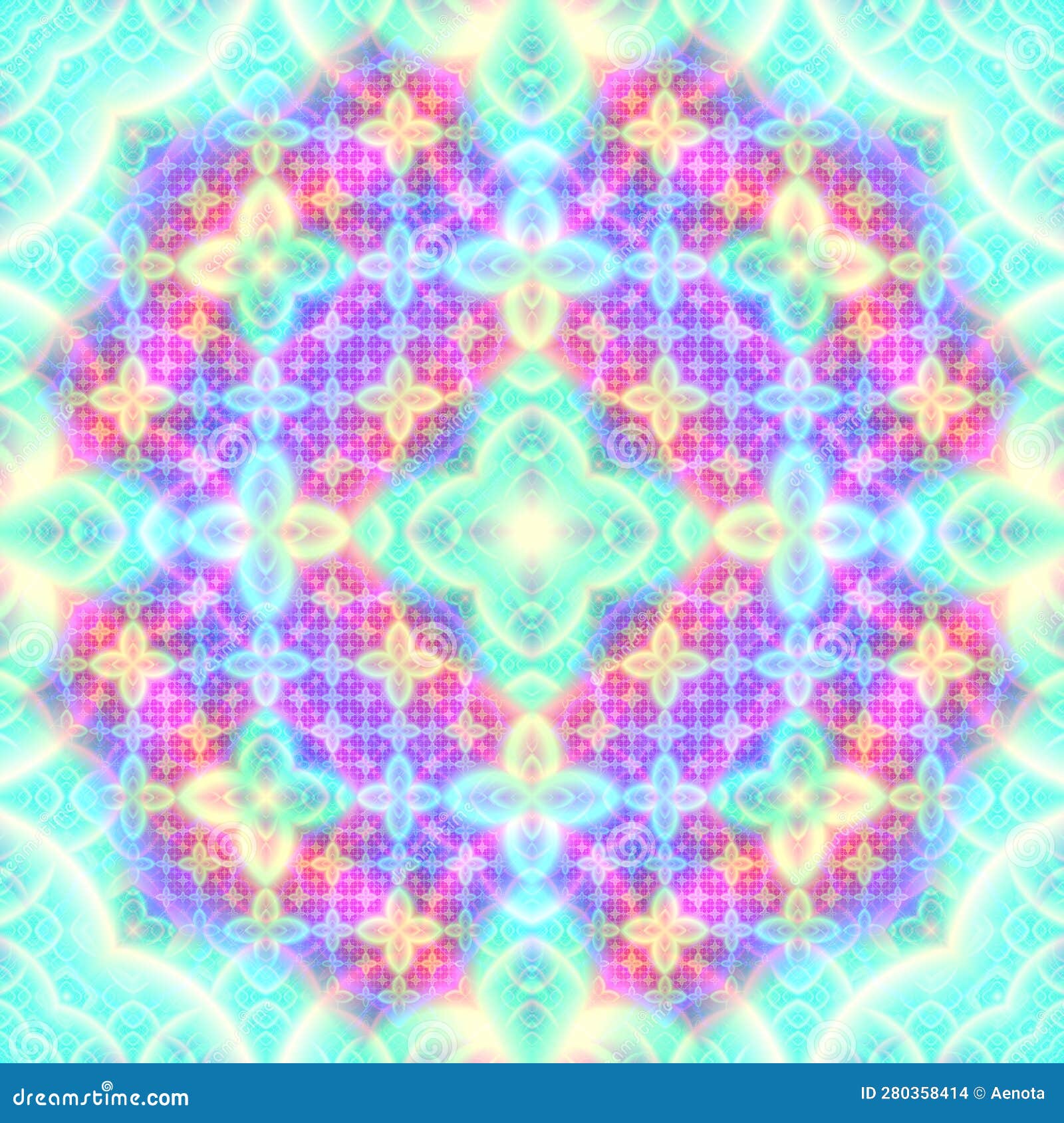 Continuous Fractal Astral Worlds Pattern. Spiritual Trance Vision Stock ...