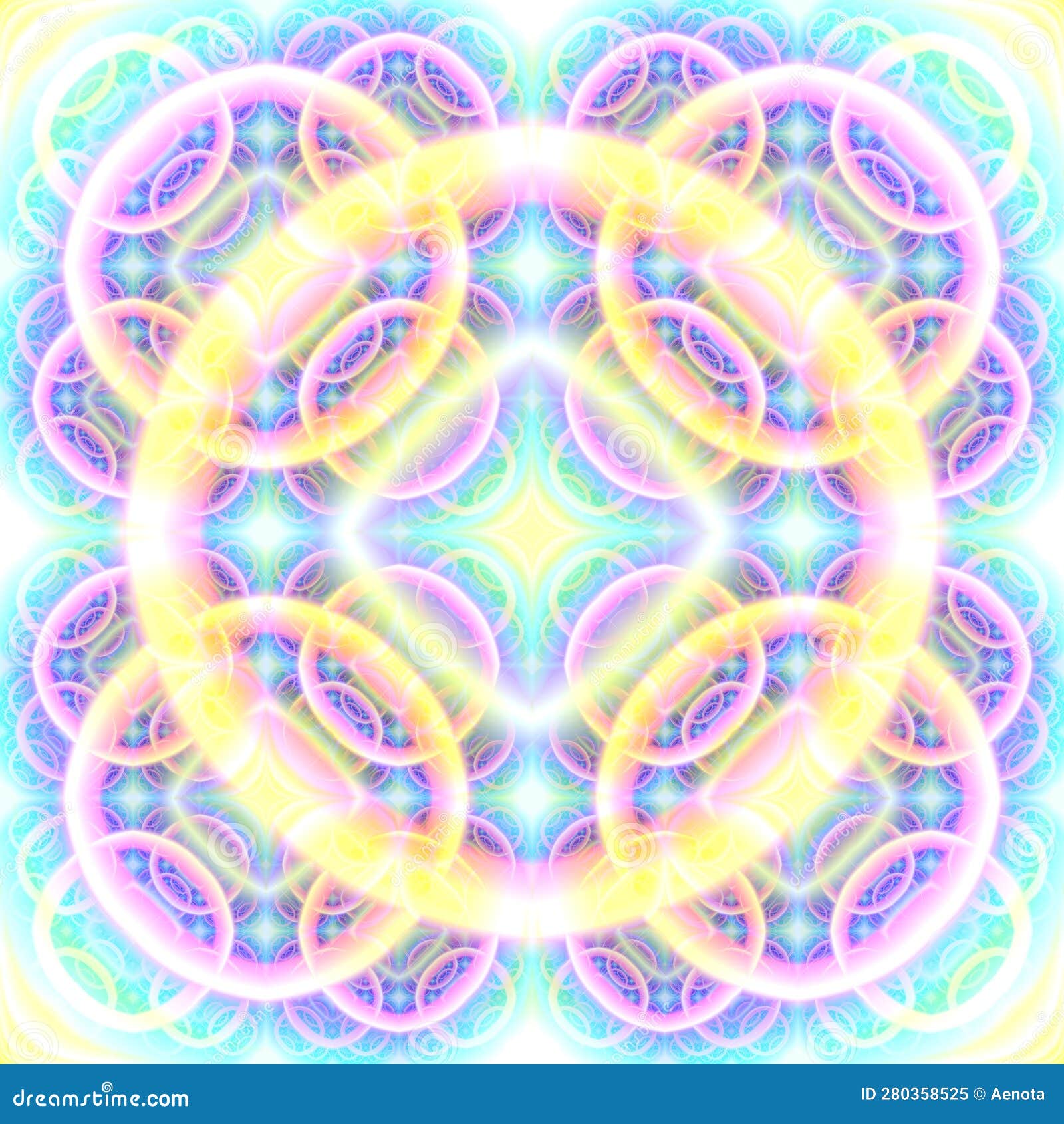 Continuous Fractal Astral Worlds Pattern. Spiritual Trance Vision Stock ...