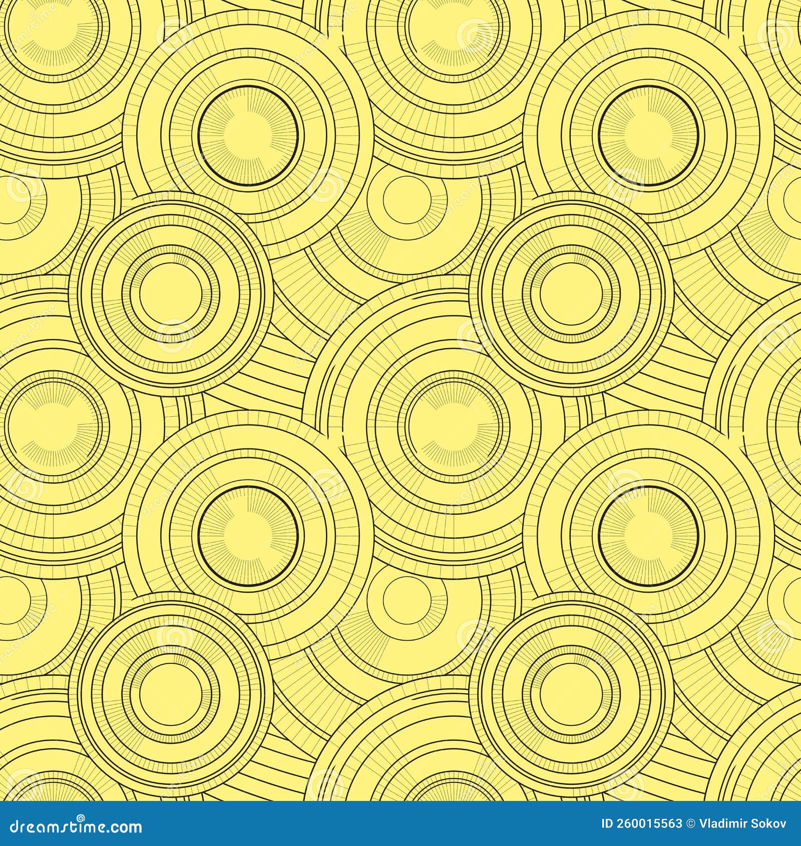 Continuous Geometric Circles Vector Overlapping Stock Vector ...