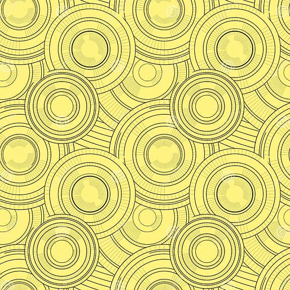 Continuous Geometric Circles Vector Overlapping Stock Vector ...