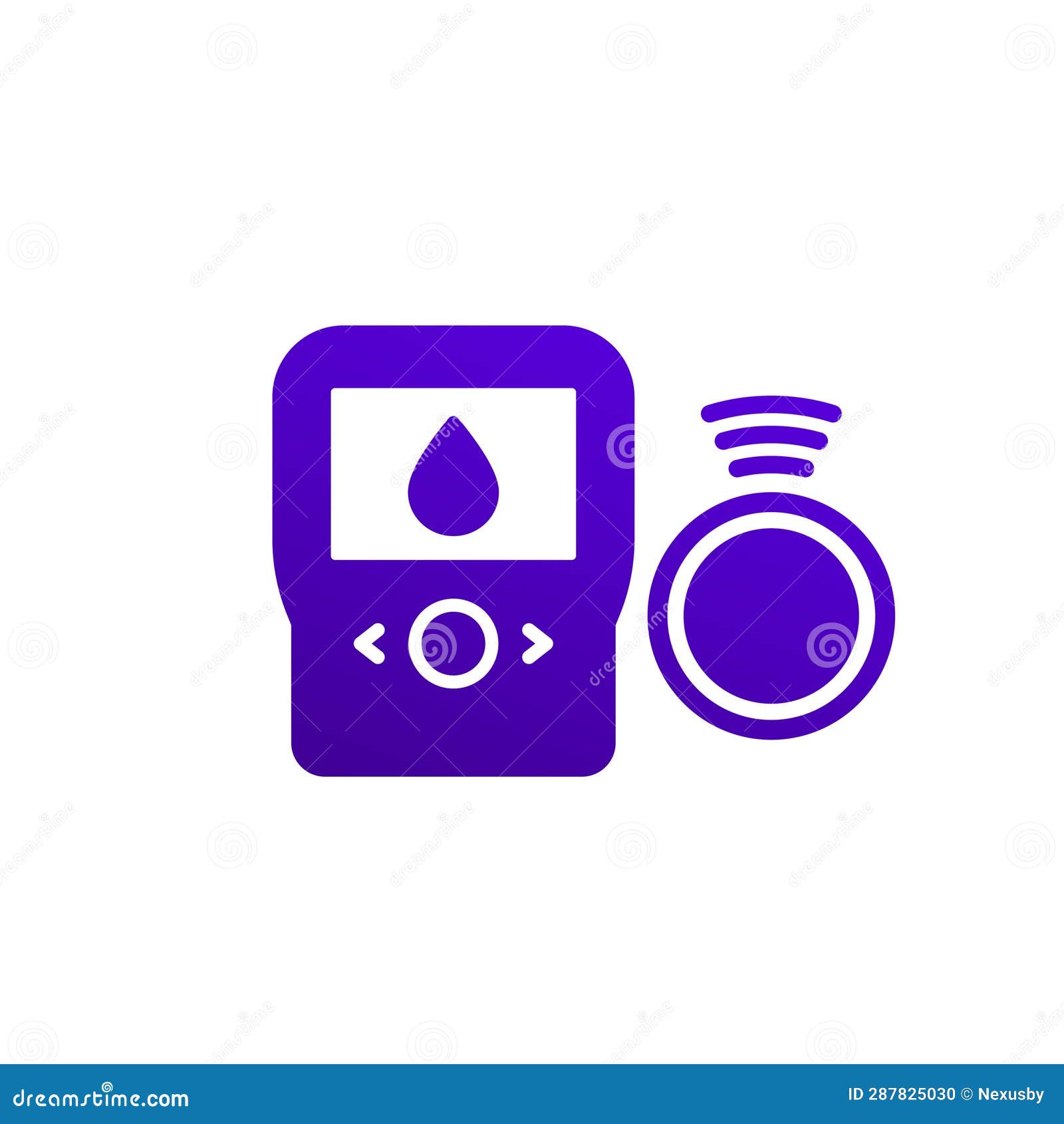 Continuous Glucose Sugar Monitor Sensor Device Icon Cartoon Vector ...