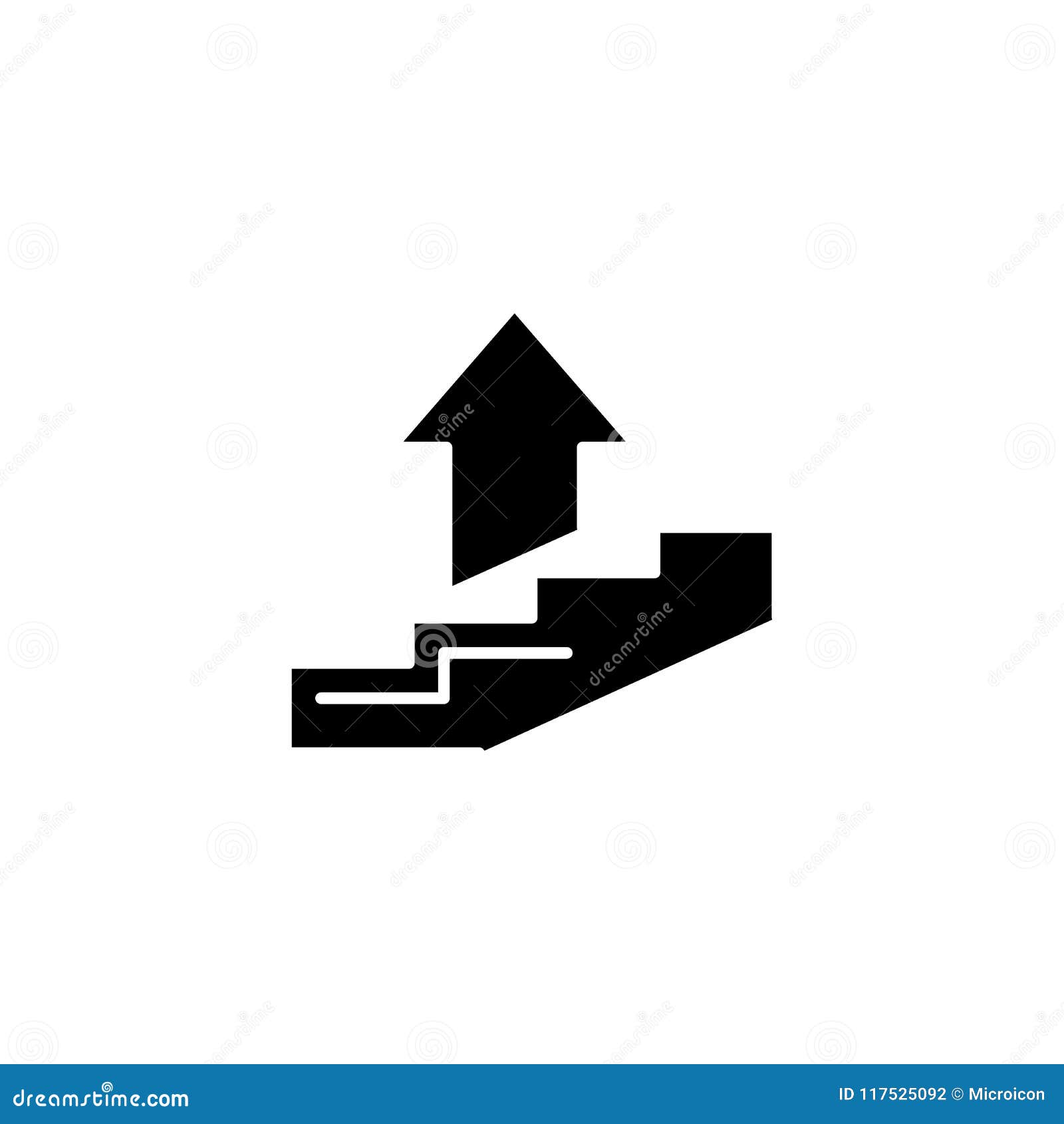 Continuous Growth Black Icon Concept. Continuous Growth Flat Vector ...