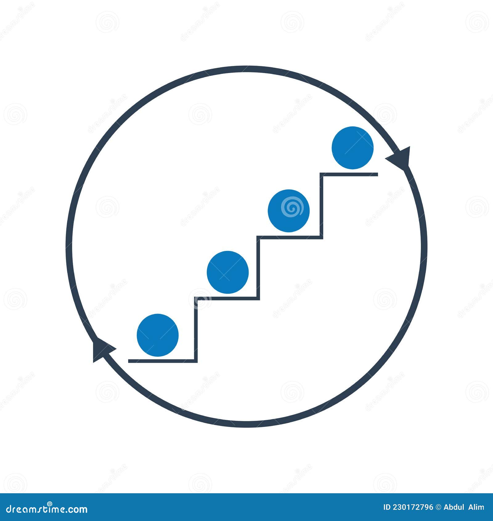 Continuous Growth Business Icon. Stock Vector - Illustration of ...
