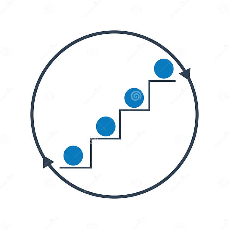 Continuous Growth Business Icon. Stock Vector - Illustration of ...