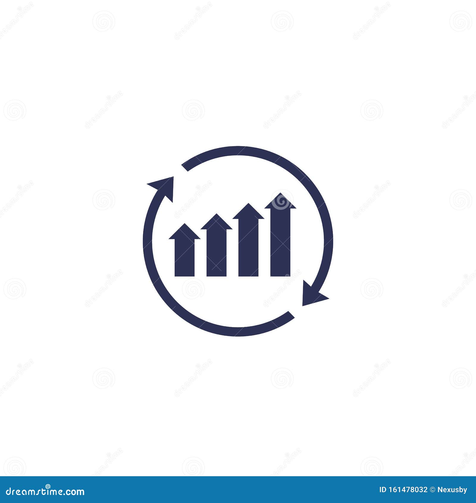Continuous growth icon stock vector. Illustration of graphic - 161478032
