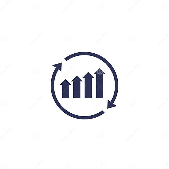 Continuous growth icon stock vector. Illustration of graphic - 161478032