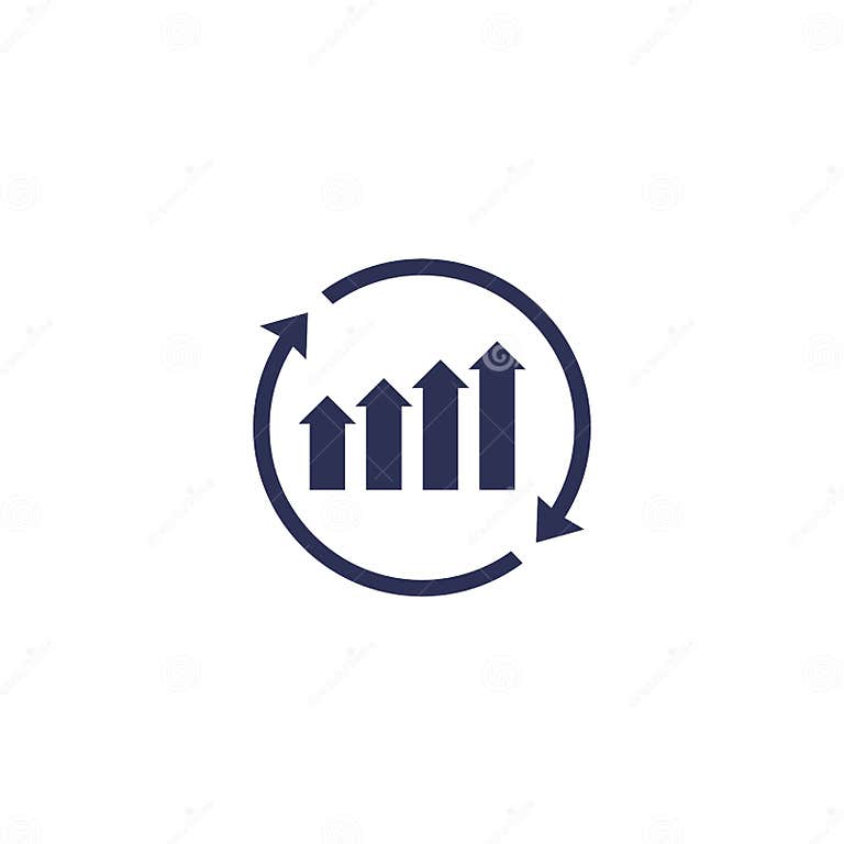 Continuous growth icon stock vector. Illustration of graphic - 161478032