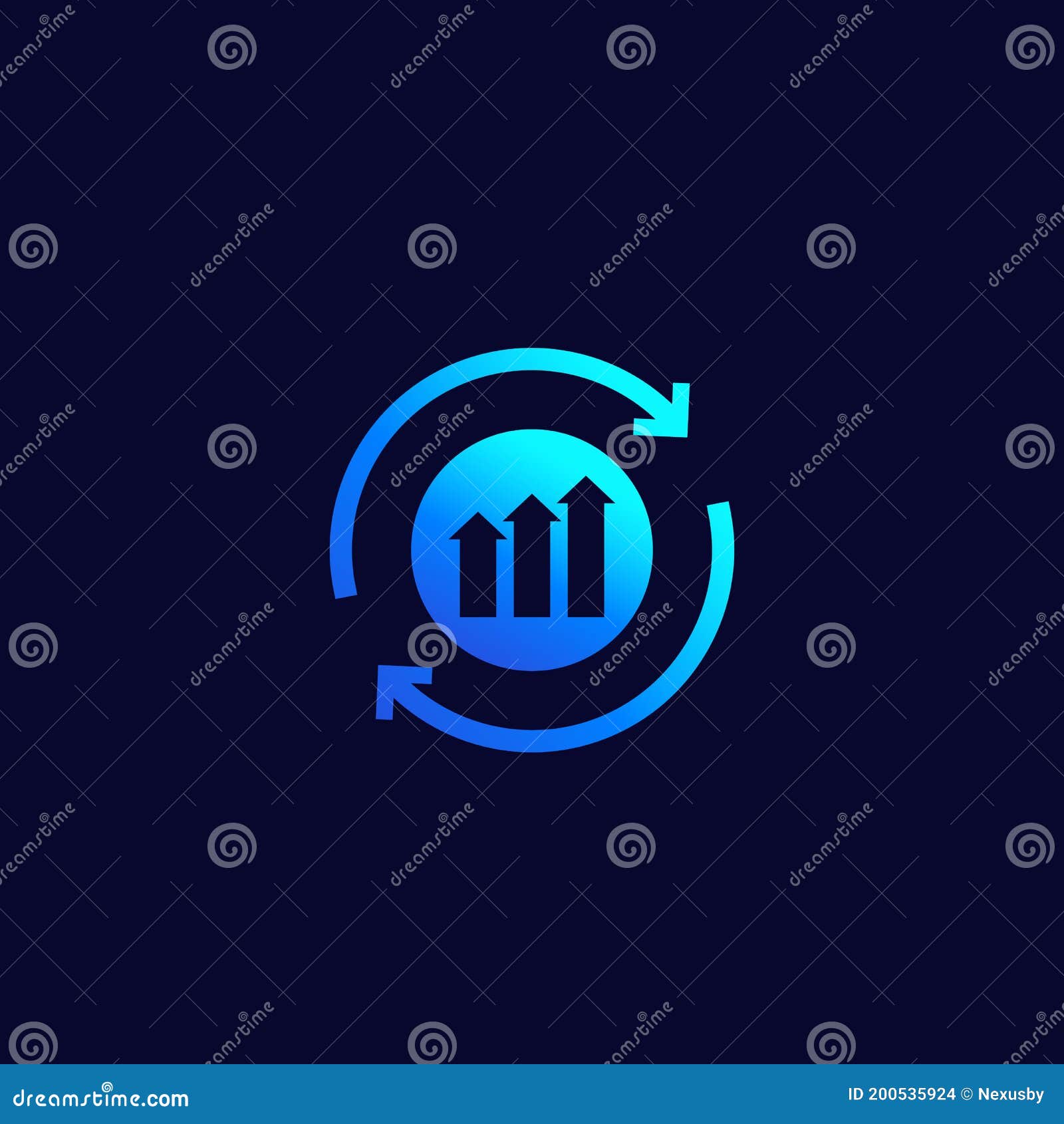 Continuous Growth and Progress Vector Icon Stock Vector - Illustration ...