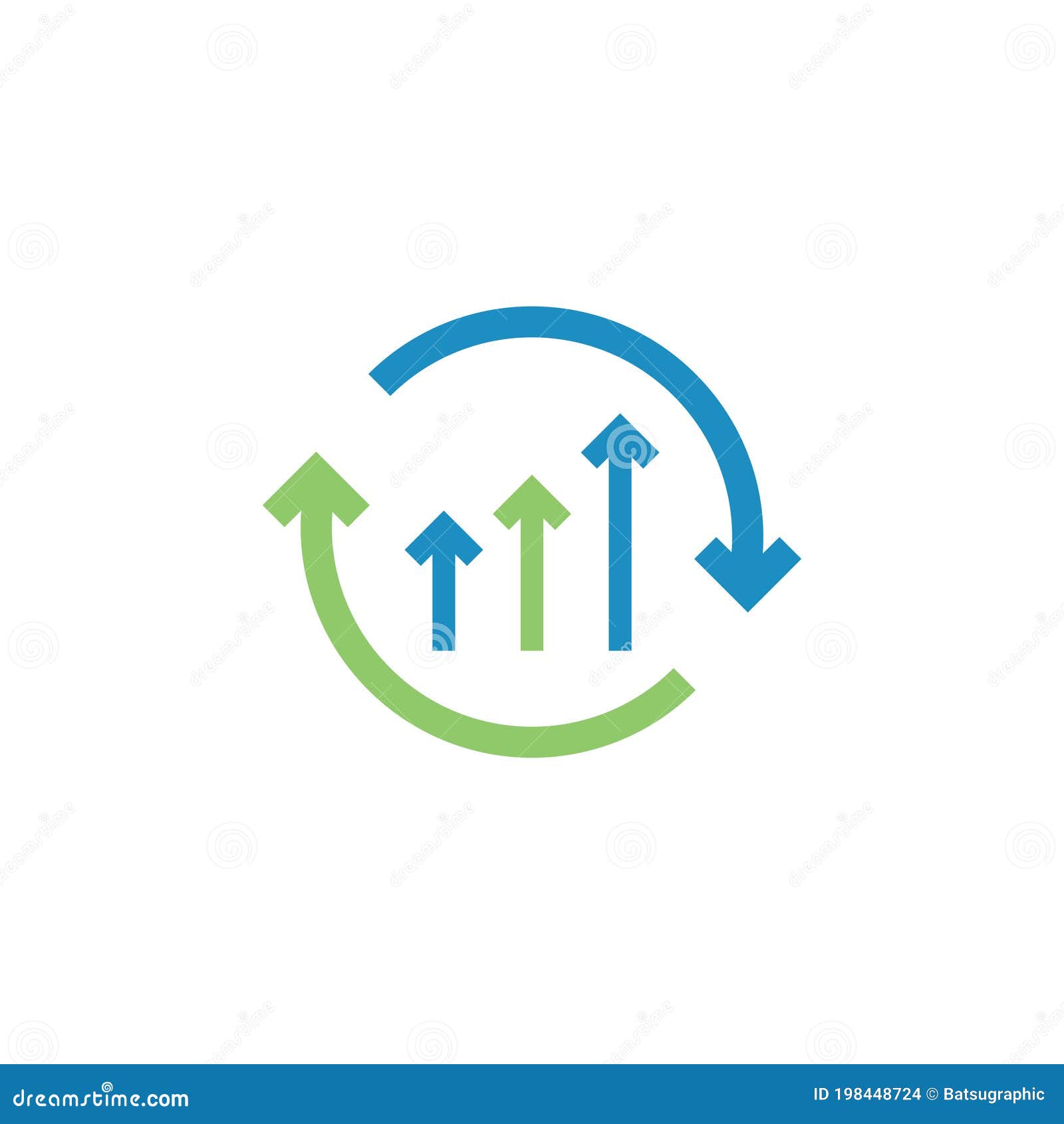 Continuous Growth Vector Icon Design Template Stock Vector ...