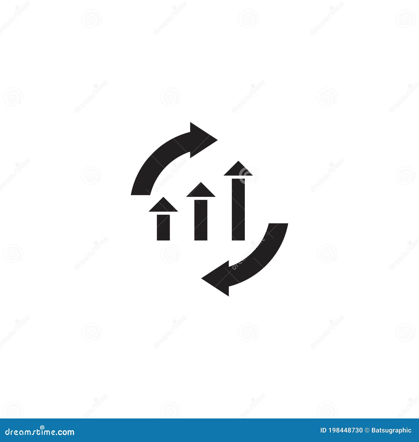 Continuous Growth Vector Icon Design Template Stock Vector ...