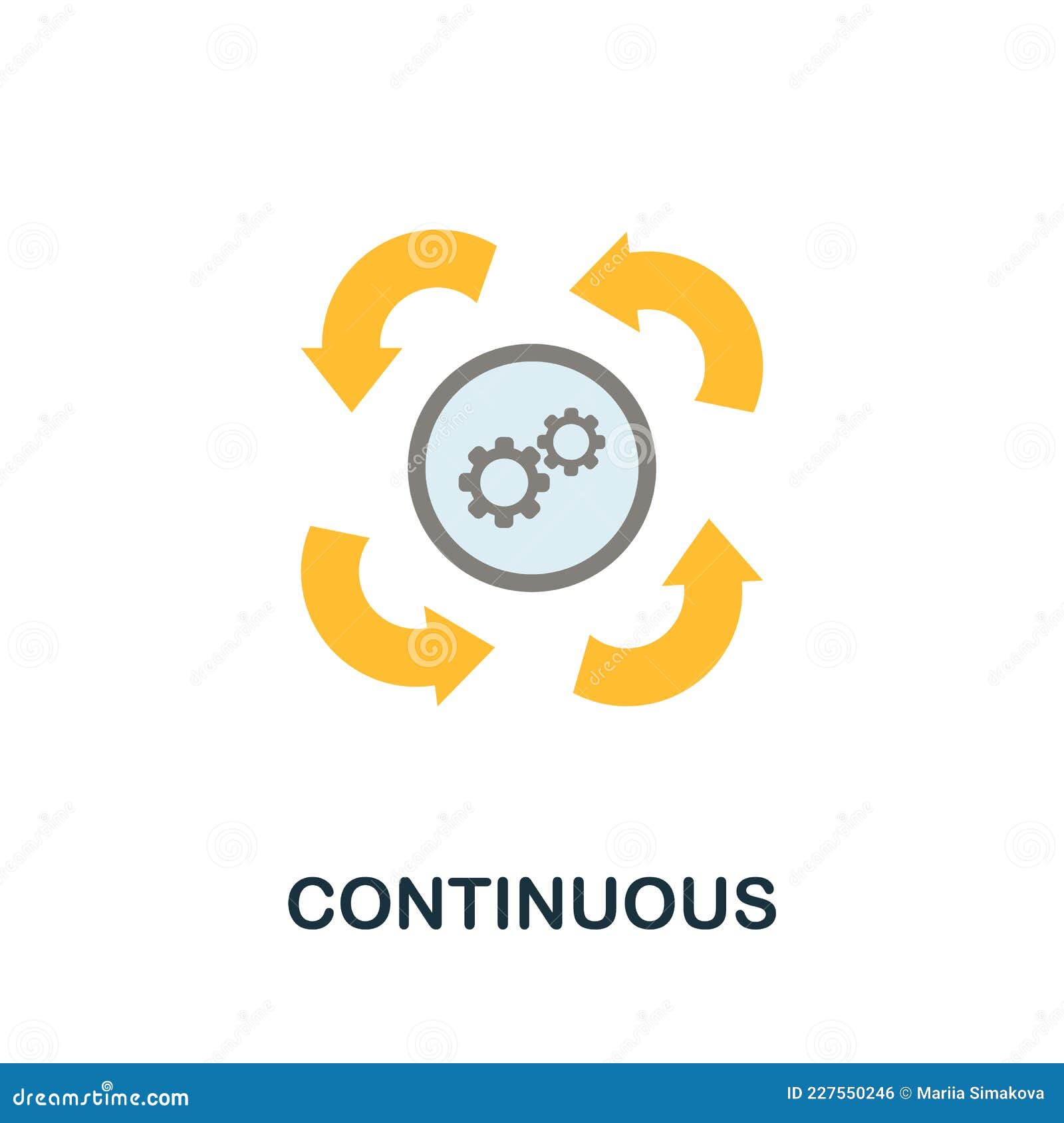 Continuous Icon In Trendy Design Style. Continuous Icon Isolated On ...