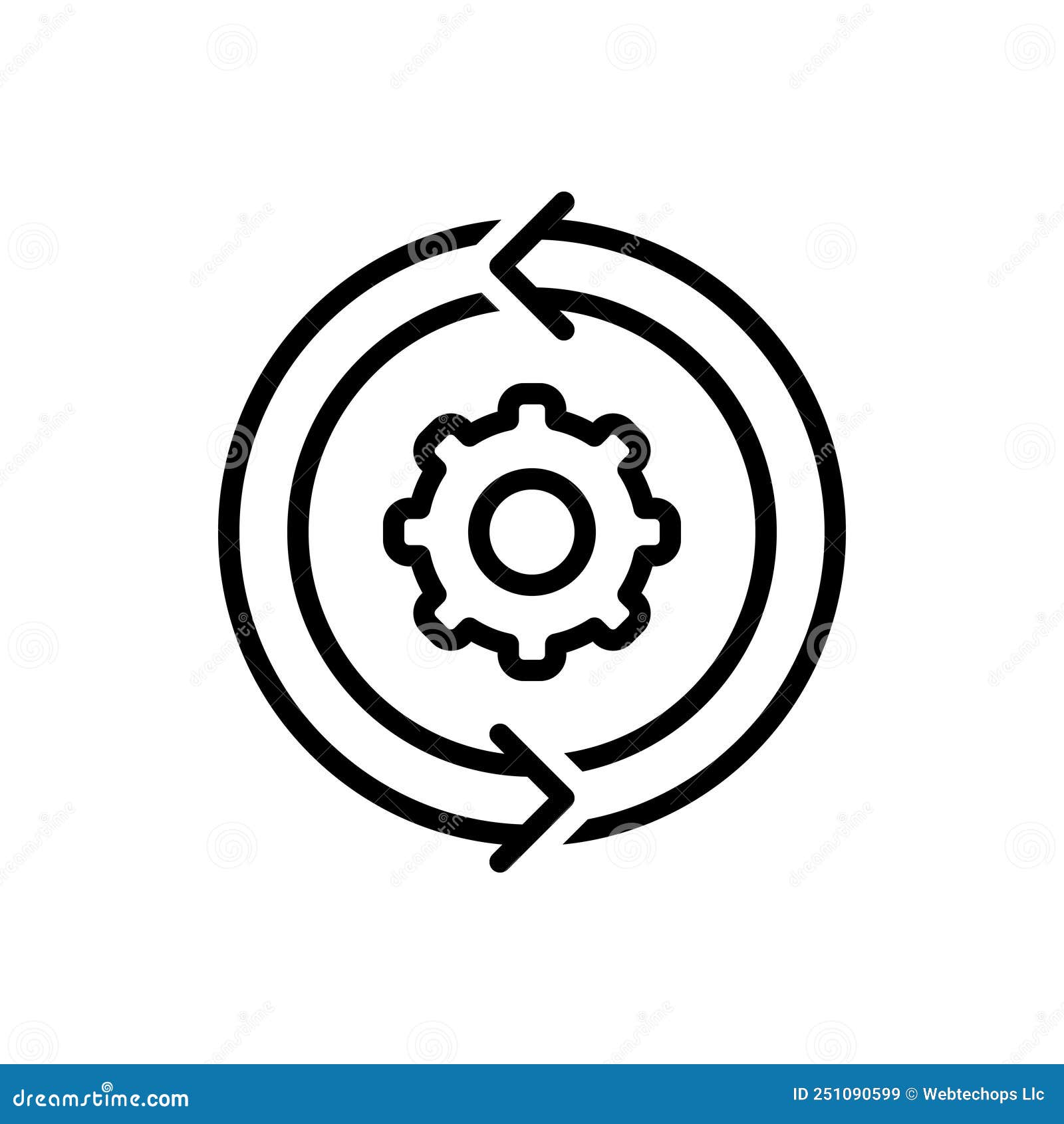 Black Line Icon for Continuous, Sustained and Continued Stock Vector ...