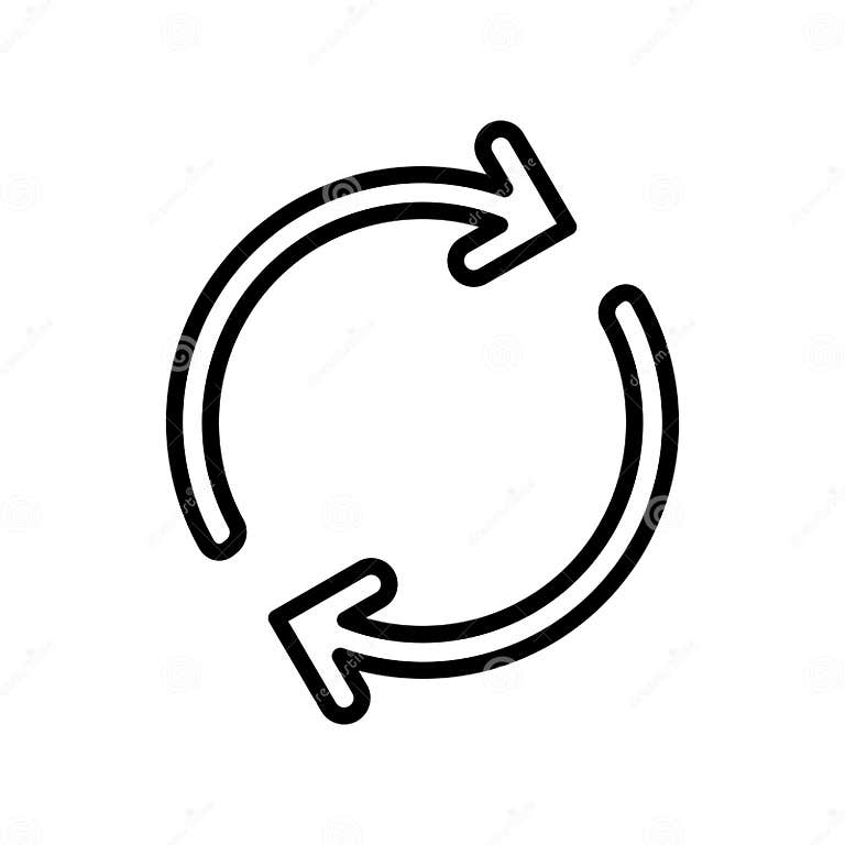 Continuous Icon Vector Isolated on White Background, Continuous Sign ...