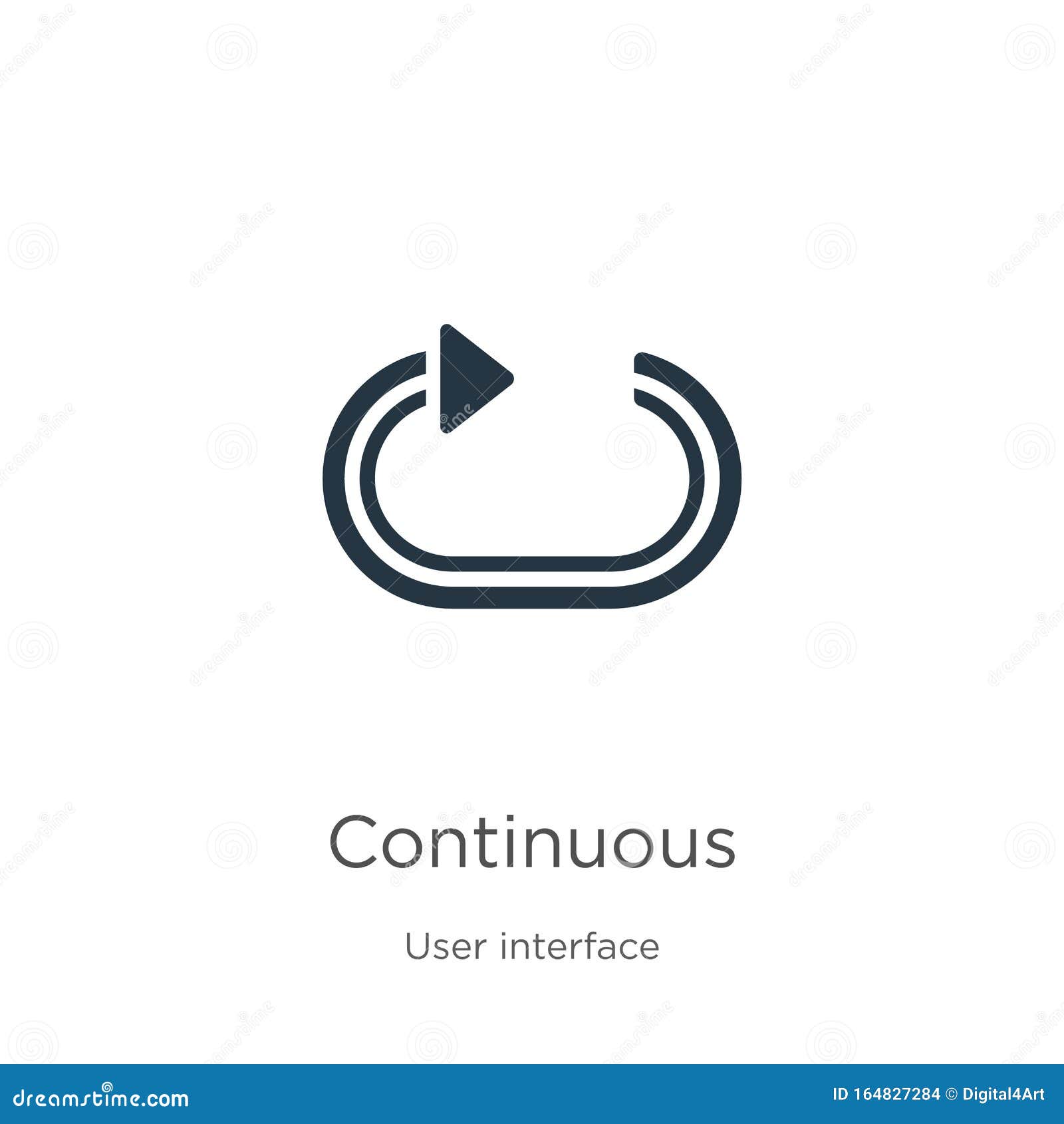 Continuous Icon Vector. Trendy Flat Continuous Icon from User Interface ...