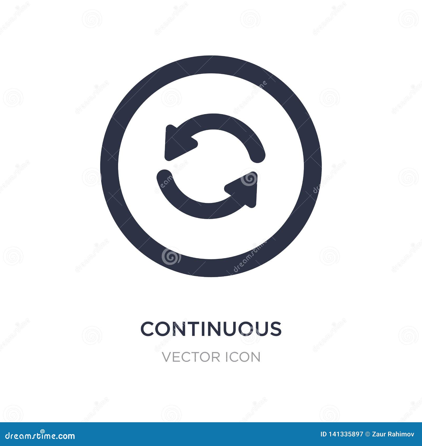 Continuous Icon In Trendy Design Style. Continuous Icon Isolated On ...