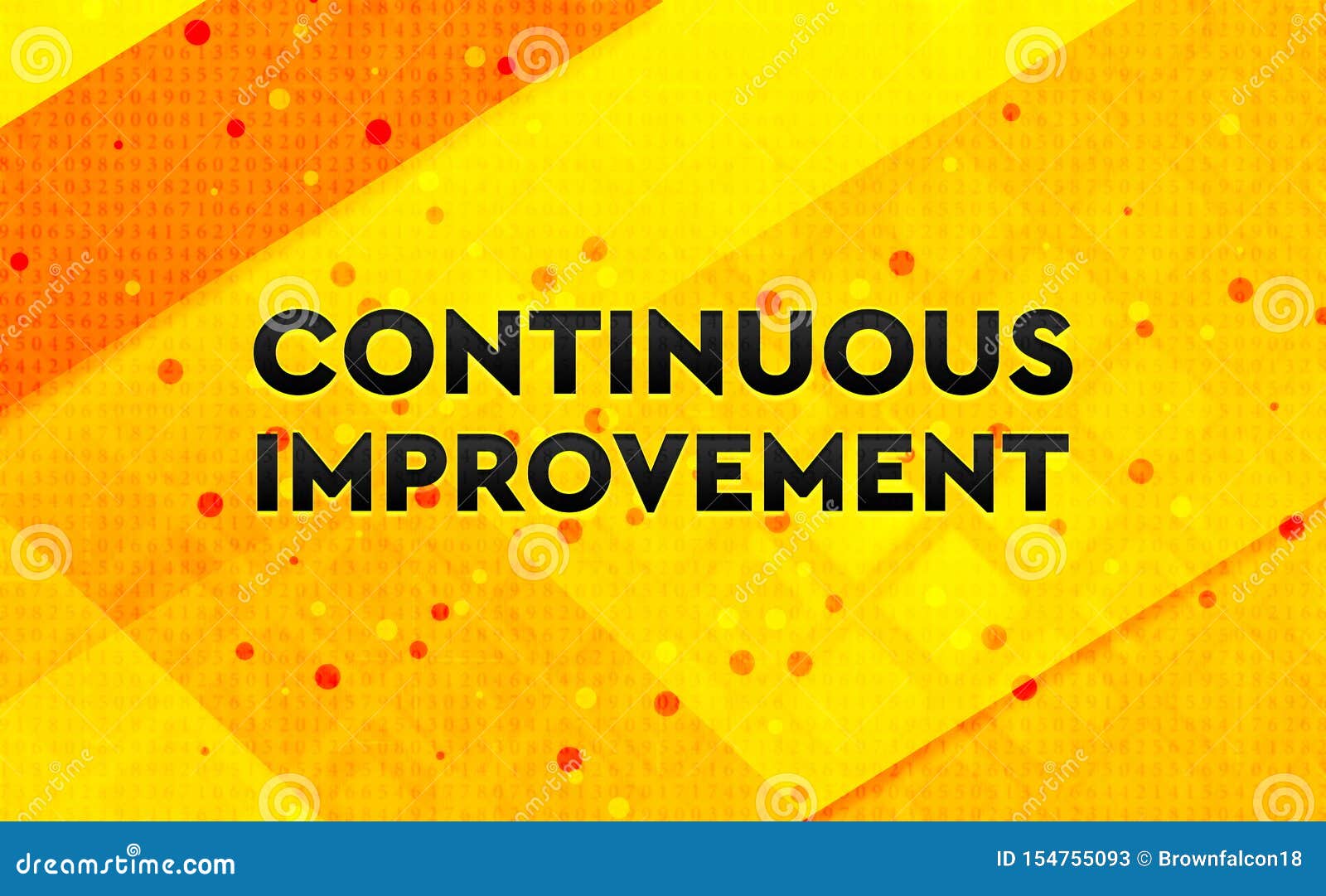 Continuous Improvement Abstract Digital Banner Yellow Background Stock ...